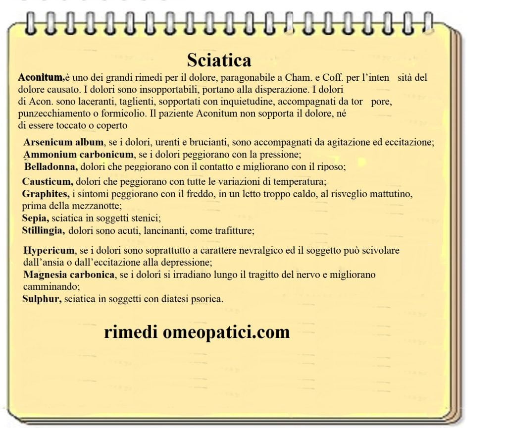 Sciatica, ischialgia, rimedi per sciatica