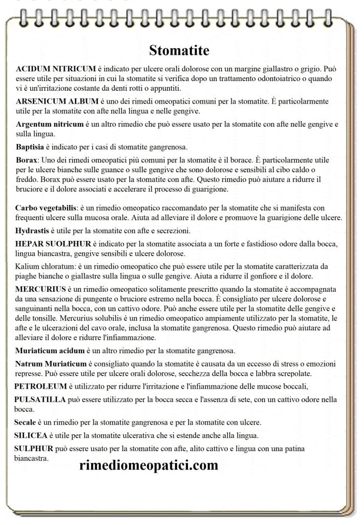 Stomatite, mucosa della bocca, stomatite della bocca